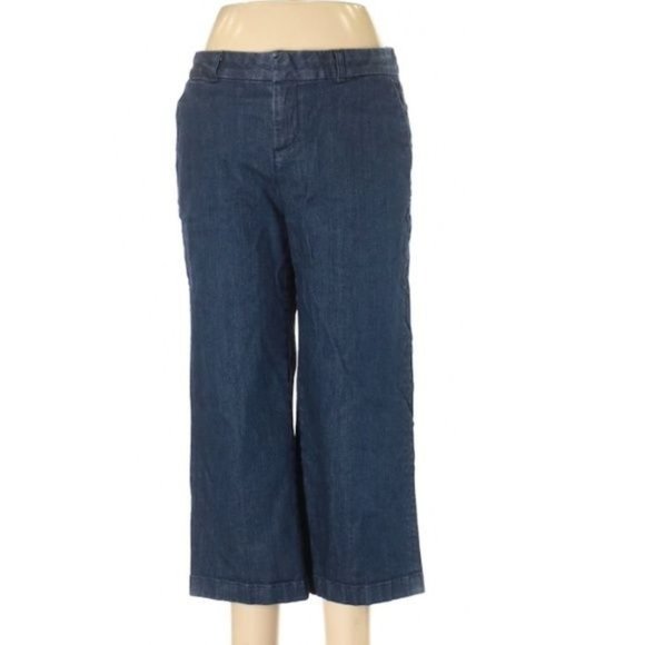 kate spade | Jeans | Kate Spade Broome Street Dark Wash Cropped Wide ...